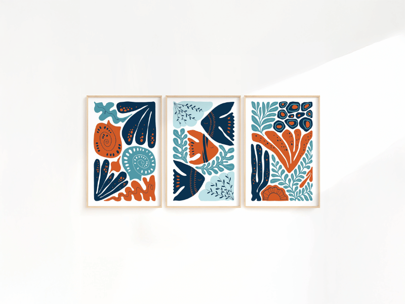 Ocean Blocks - Abstract Coastal Wall Art – Jade Forest Shop