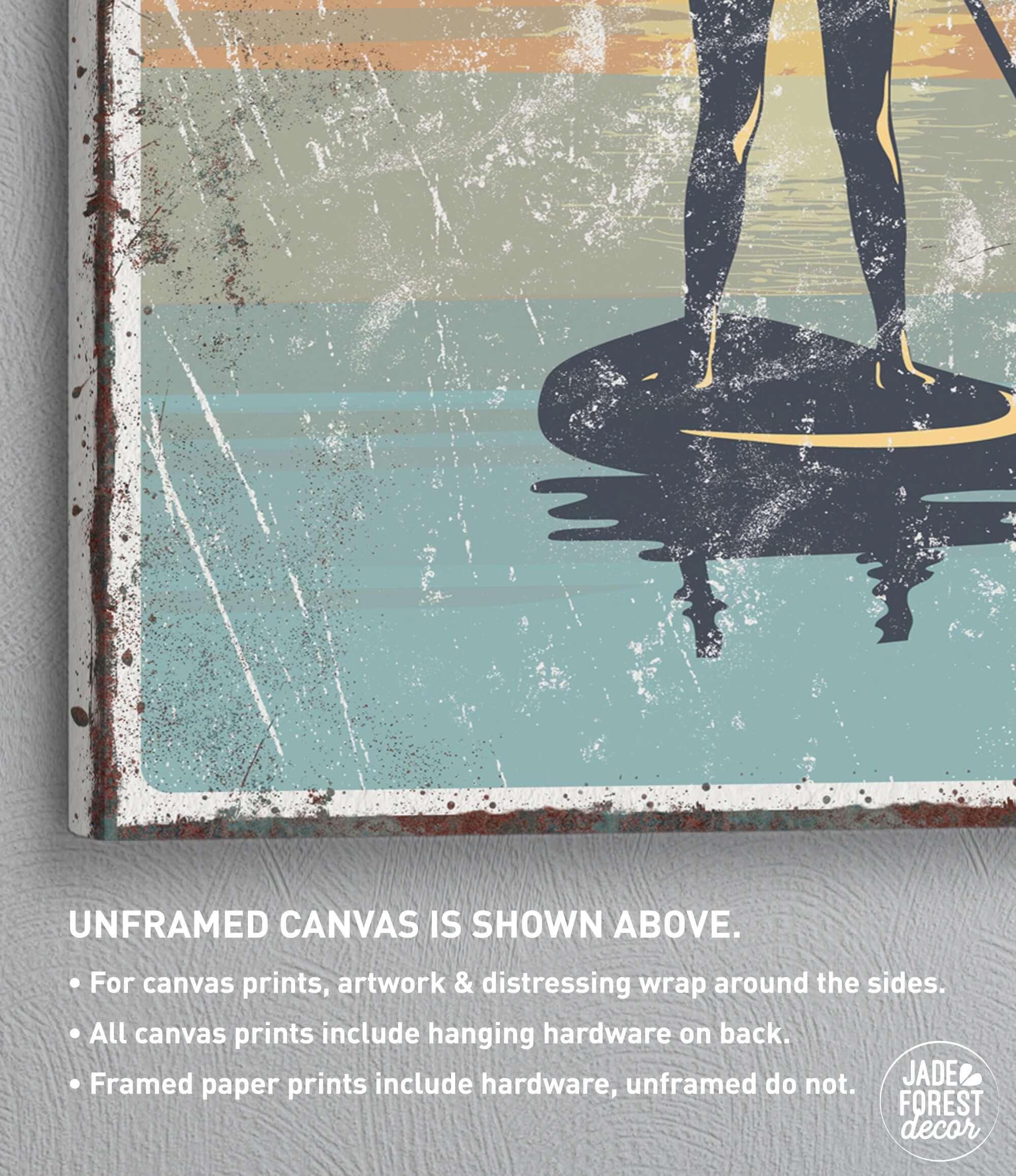 "Lake Life" Paddleboard Sign, Female Paddleboarder, Sunset Colors, Lak ...