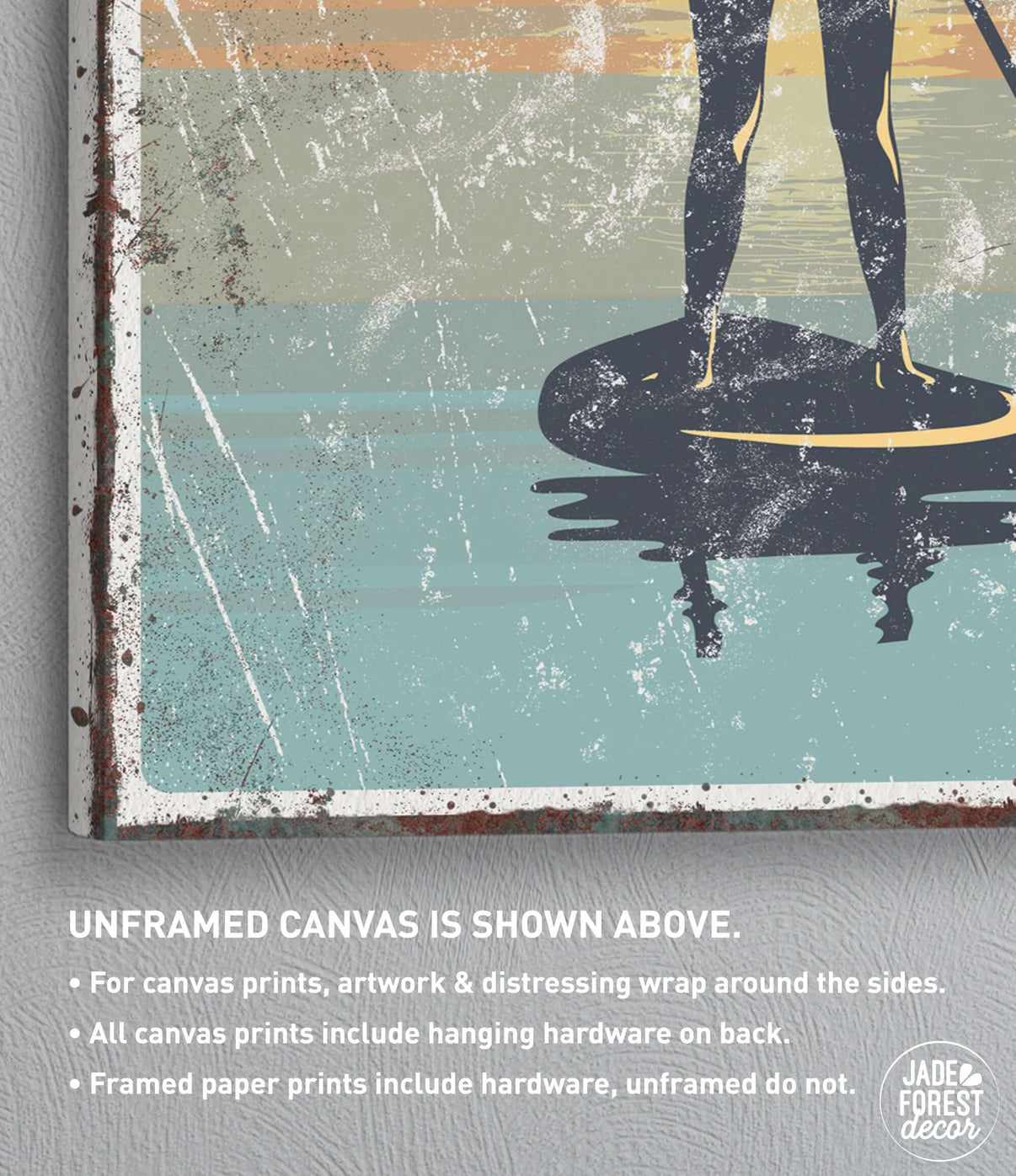 "Lake Life" Paddleboard Sign, Female Paddleboarder, Sunset Colors, Lak ...